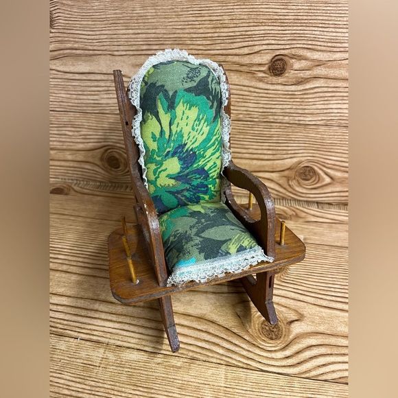 Unbranded | Accents | Vintagewooden Rocking Chair Pin Cushion 7s Boho ...